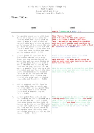 Music skript draft | DOCX | Music Video | Genres