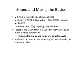 MIDP: Music and Sound | PPT