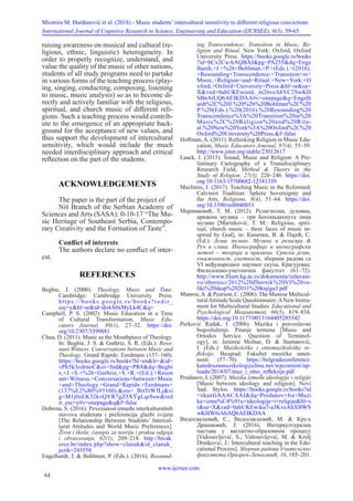 Music students intercultural sensitivity to different religious ...