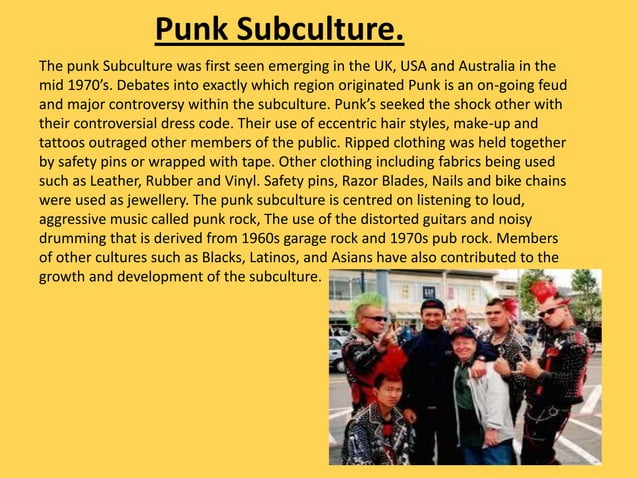 Music subcultures 2 | PPT