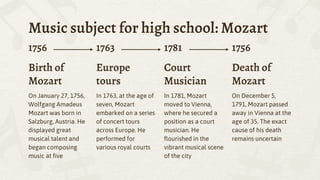 Music Subject for High School_ Mozart Infographics by Slidesgo.pptx
