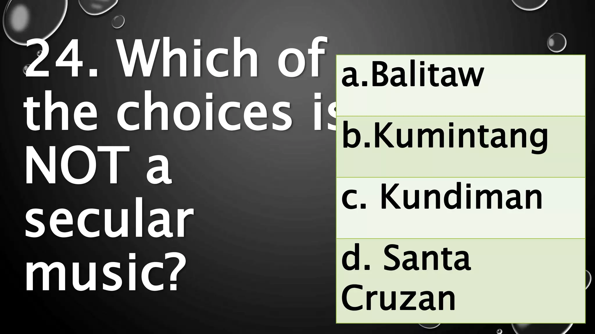 SUMMATIVE TEST IN MUSIC 1ST QUARTER | PPTX
