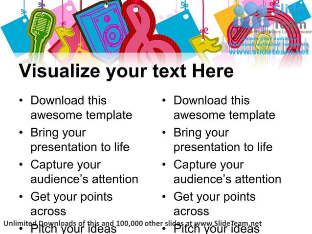 Music symbol power point templates themes and backgrounds graphic ...