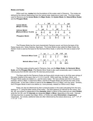 Music theory for flamenco | PDF