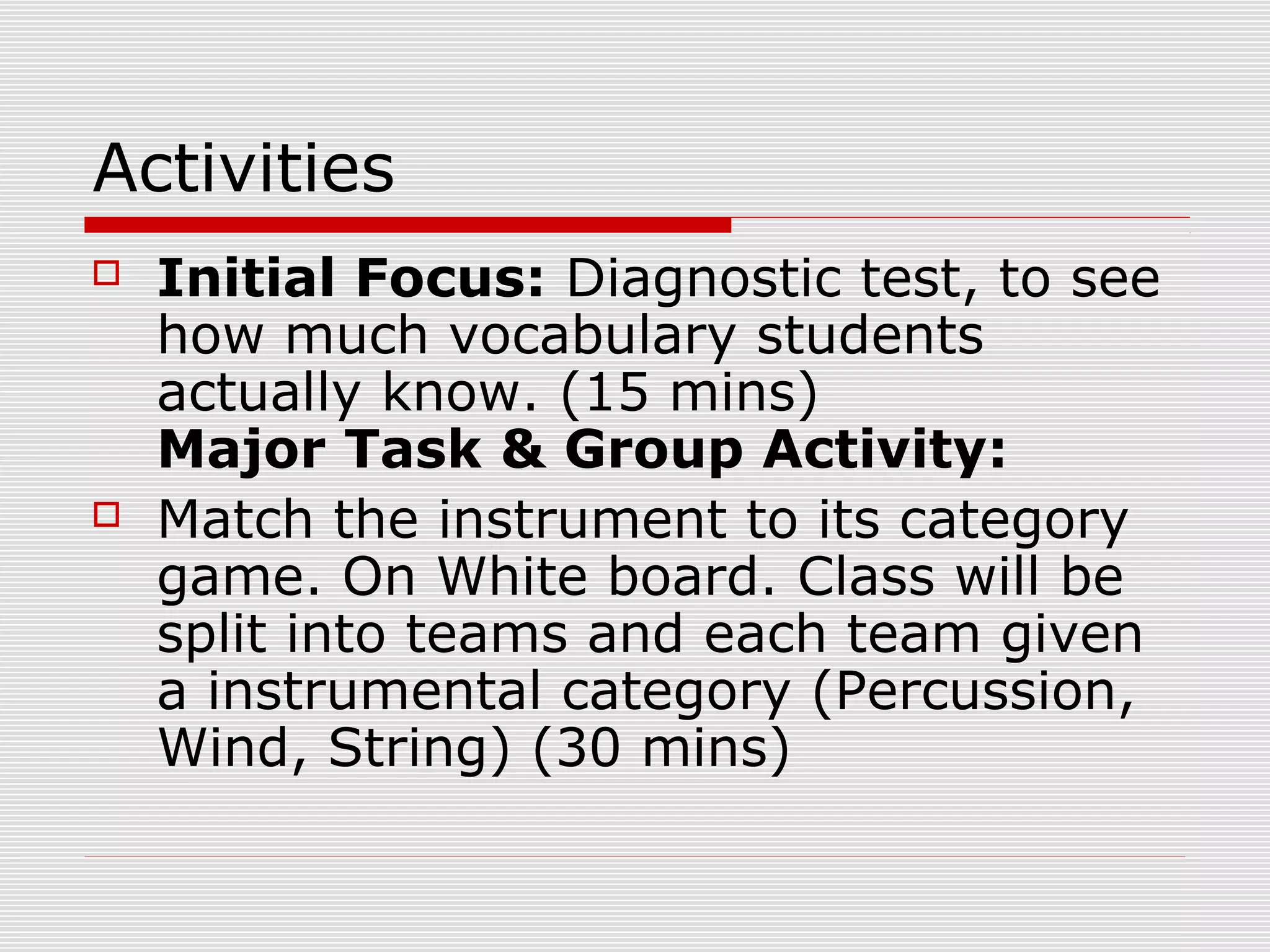 Music theory lesson plan | PPT