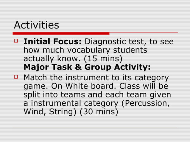 Music theory lesson plan | PPT