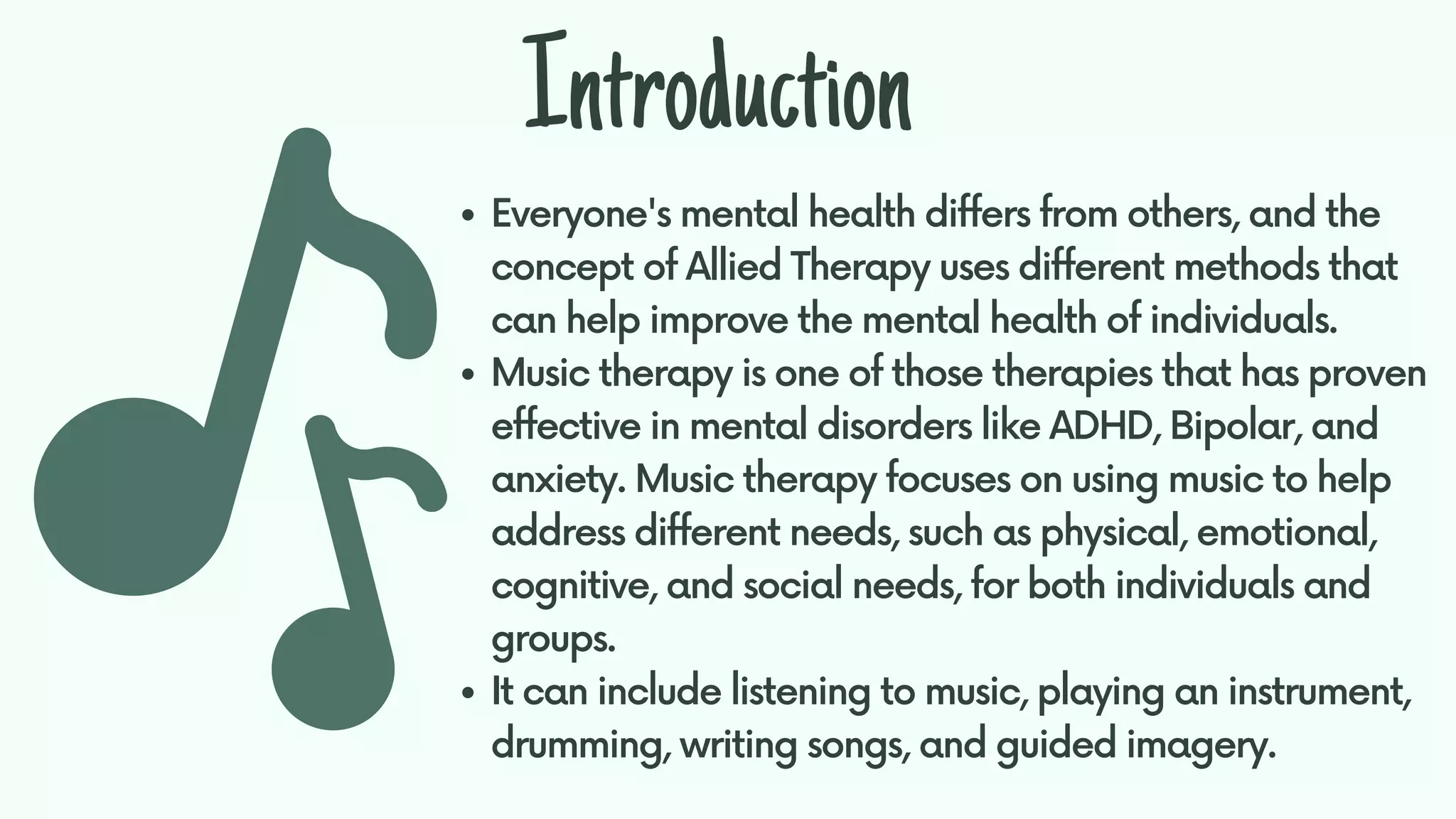 Music Therapy and its benefits in Mental Wellness | Solh Wellness | PPT