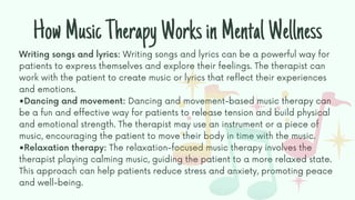 Music Therapy and its benefits in Mental Wellness | Solh Wellness | PDF