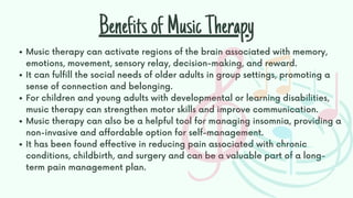 Music Therapy and its benefits in Mental Wellness | Solh Wellness | PDF