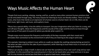 How Music Affects the Body | PPTX