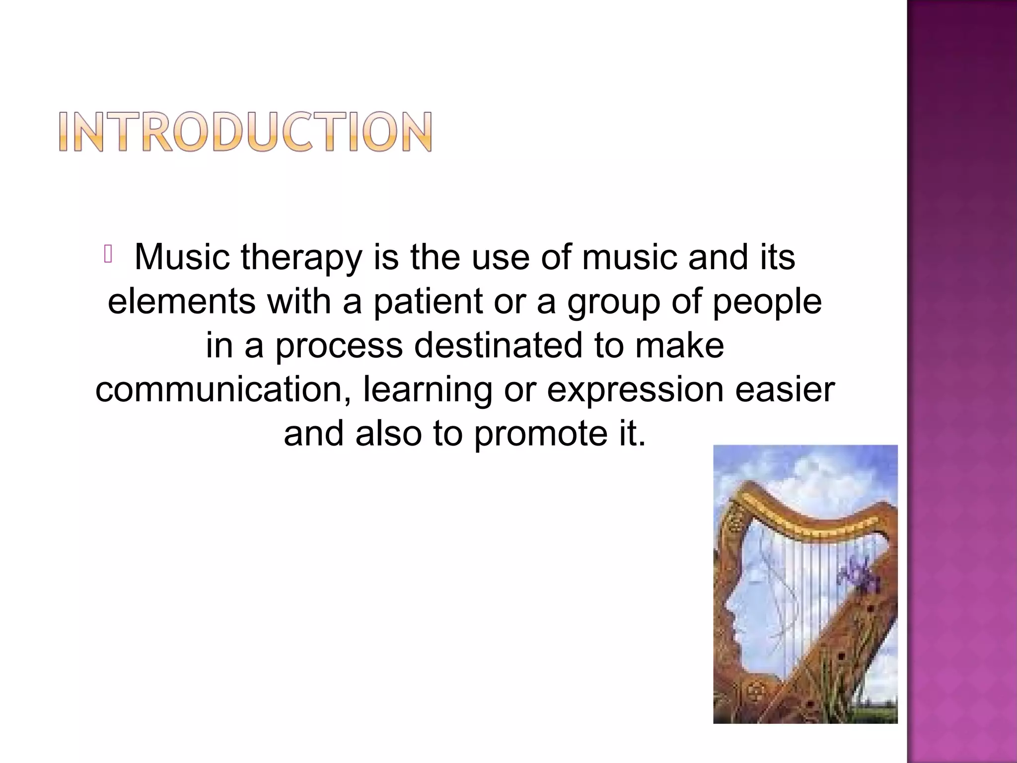 Music therapy ppt | PPT