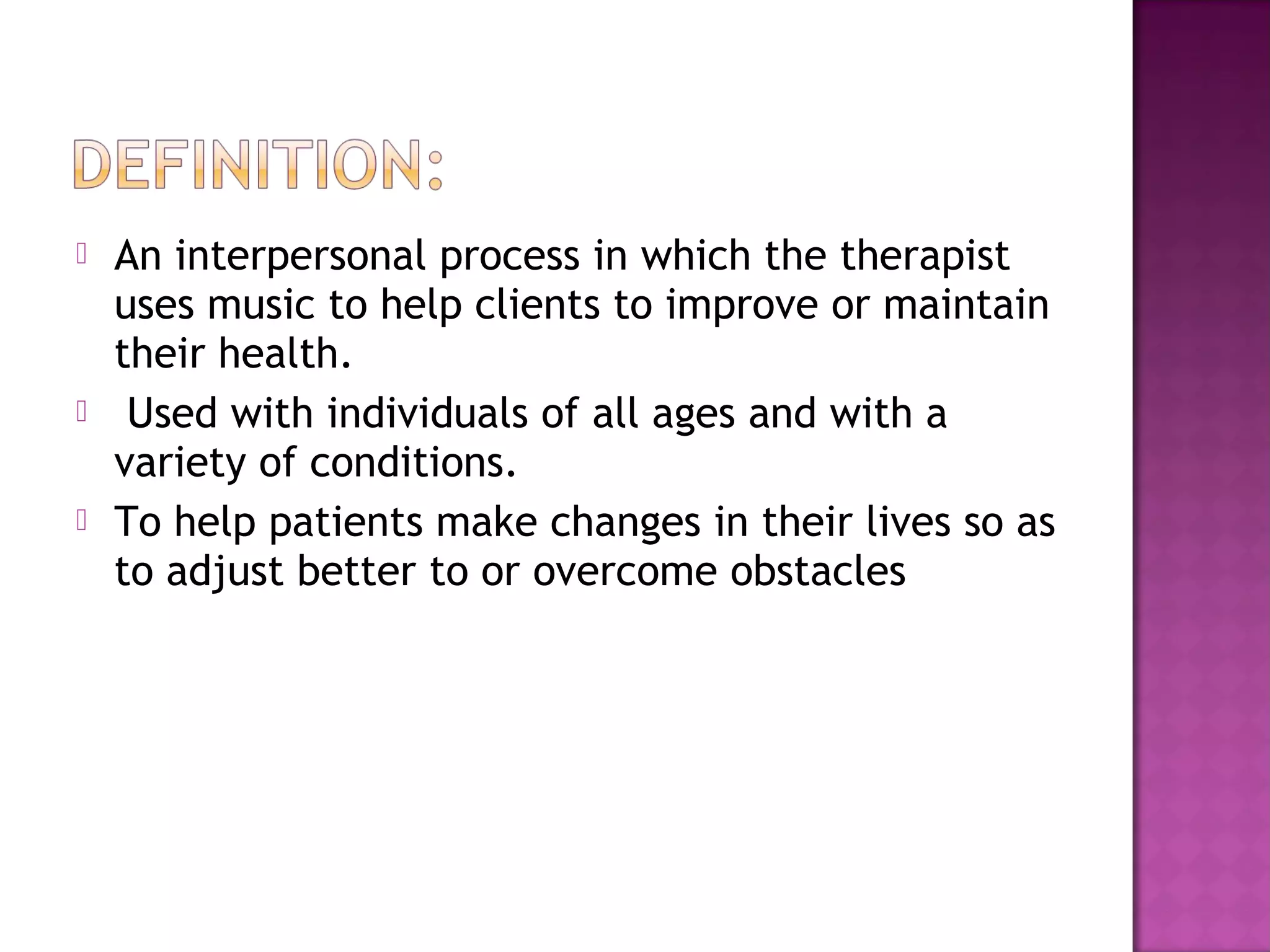 Music therapy ppt | PPT