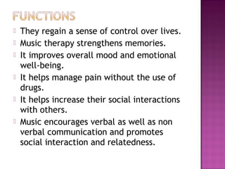Music therapy ppt | PPT
