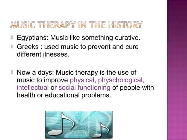 Music therapy ppt | PPT