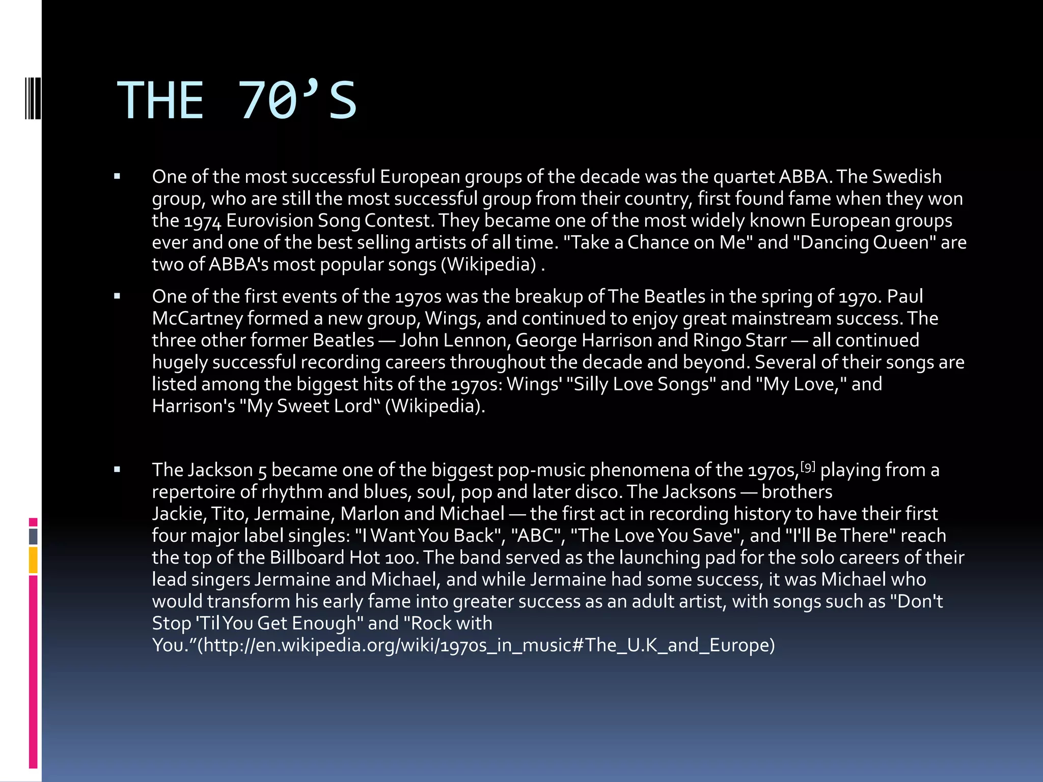 Music through the decades | PPT | Free Download