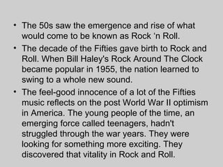 Music timeline | PPT | Classic Rock | Rock Music