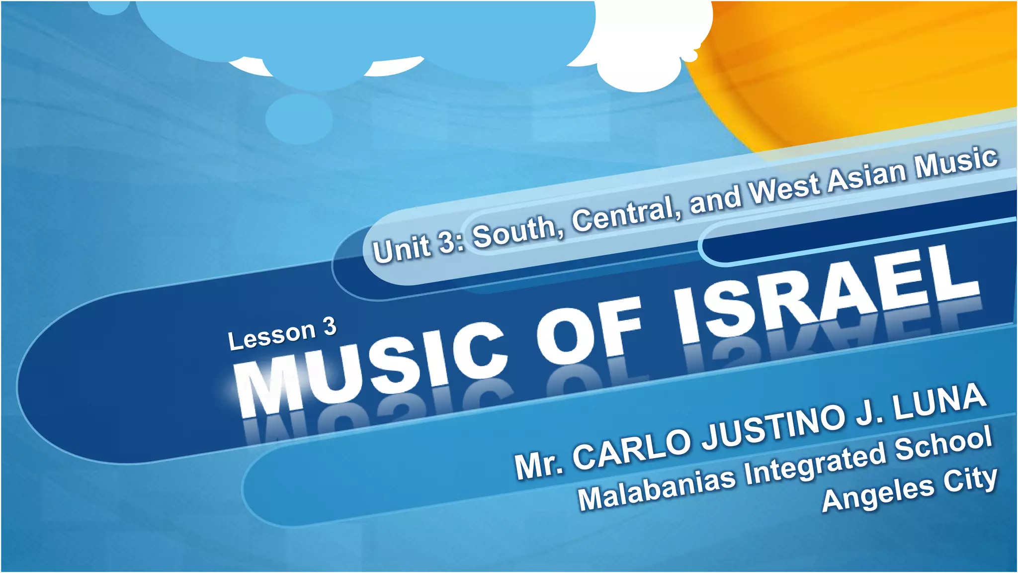 Music of Israel - MAPEH 8 (Music 3rd Quarter) | PPTX