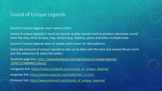 Music venture: sound of unique legends | PPT
