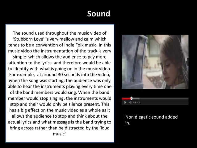 Music Video analysis: The Lumineers- 'stubborn love' | PPTX