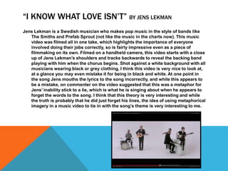 Music video analysis | PPTX | Music Video | Genres