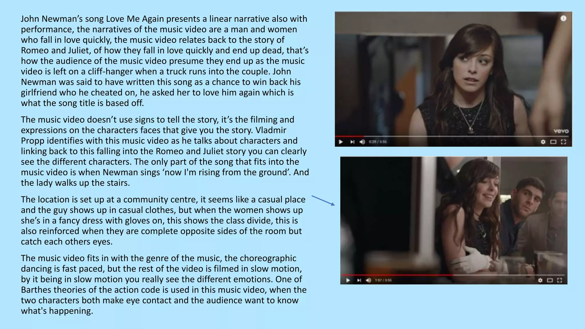 Music video analysis john newman | PPT