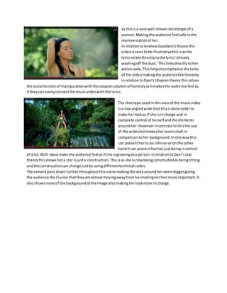 Music video analysis – katy perry | DOCX