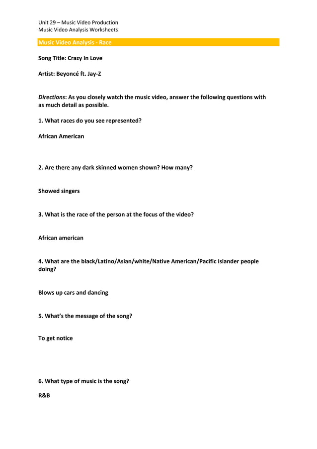 Music video analysis_worksheets_ms_word_version | PDF