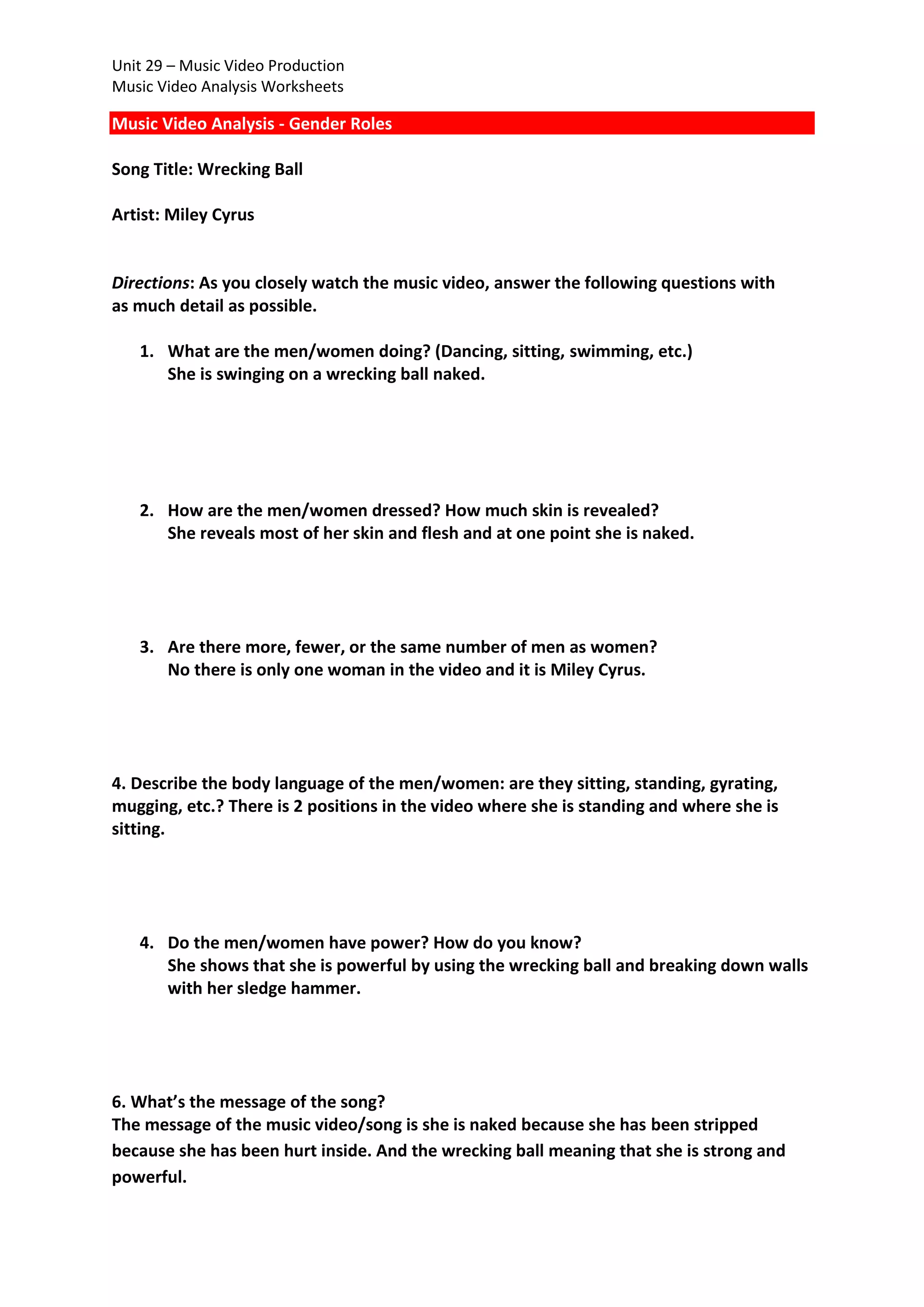Music video analysis_worksheets_ms_word_version | PDF