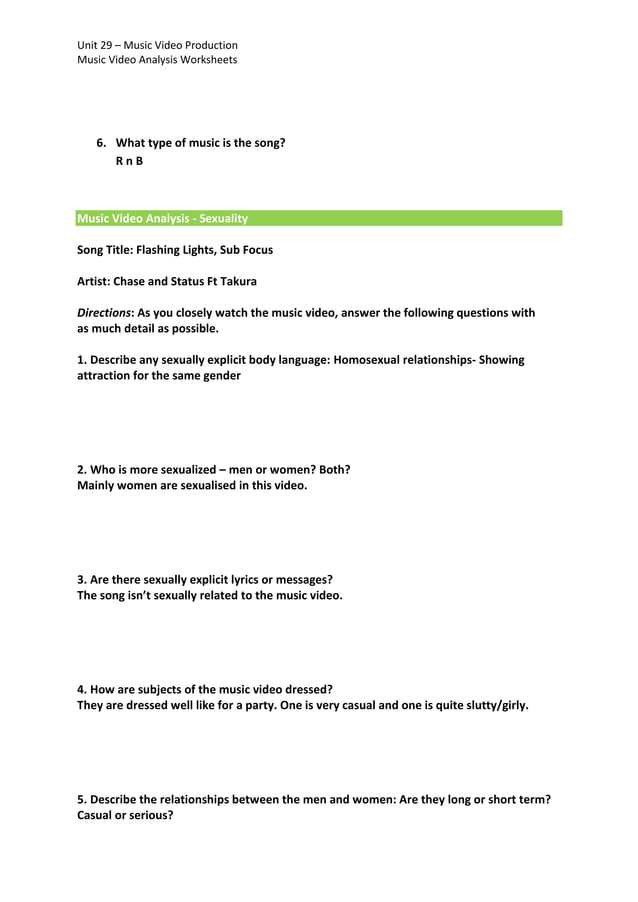 Music video analysis_worksheets_ms_word_version | DOCX