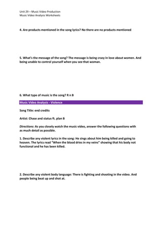 Music video analysis_worksheets_ms_word_version | DOCX