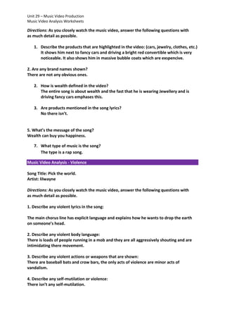 Music video analysis_worksheets_ms_word_version | DOCX