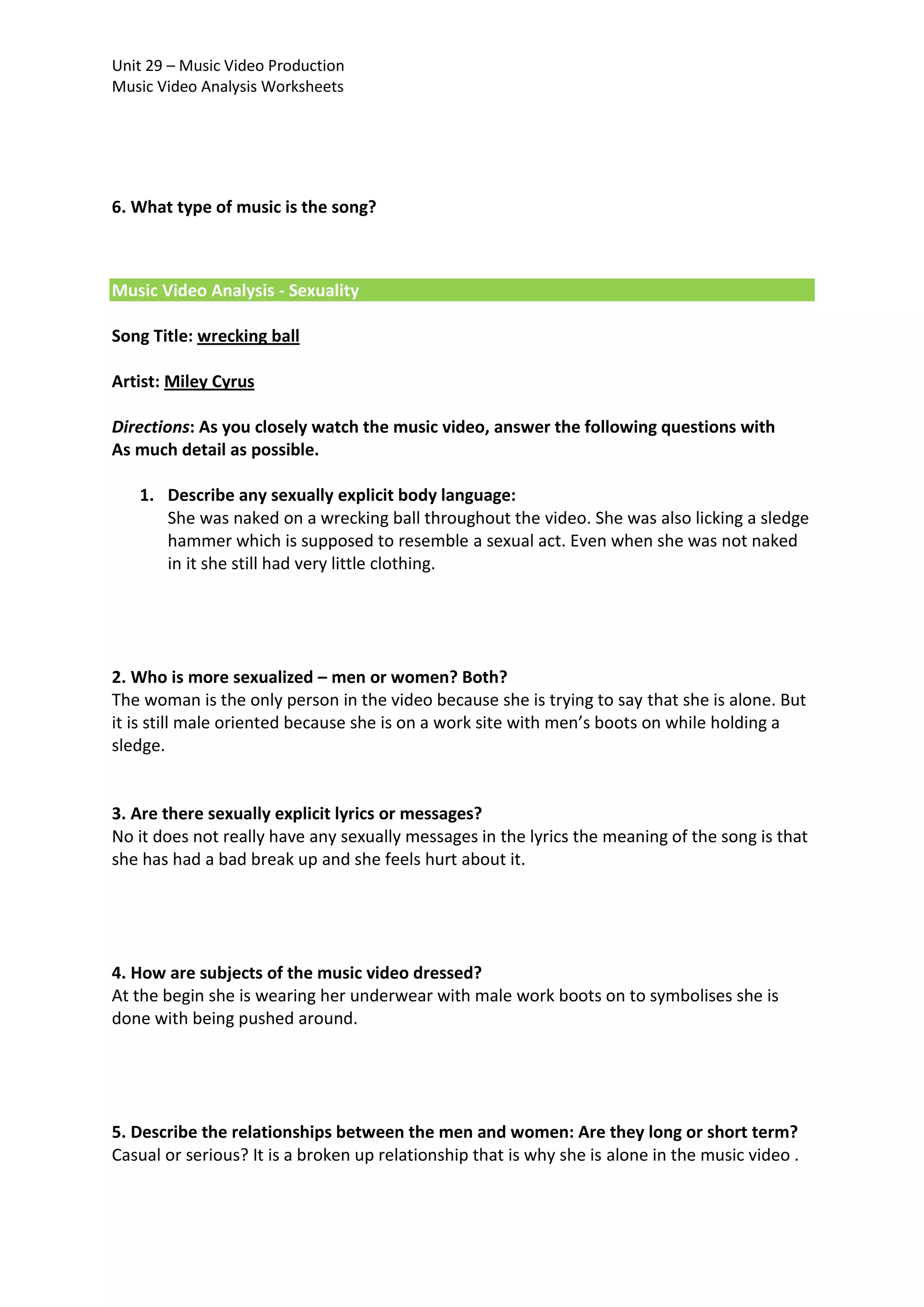 Music video analysis_worksheets_ms_word_version | PDF