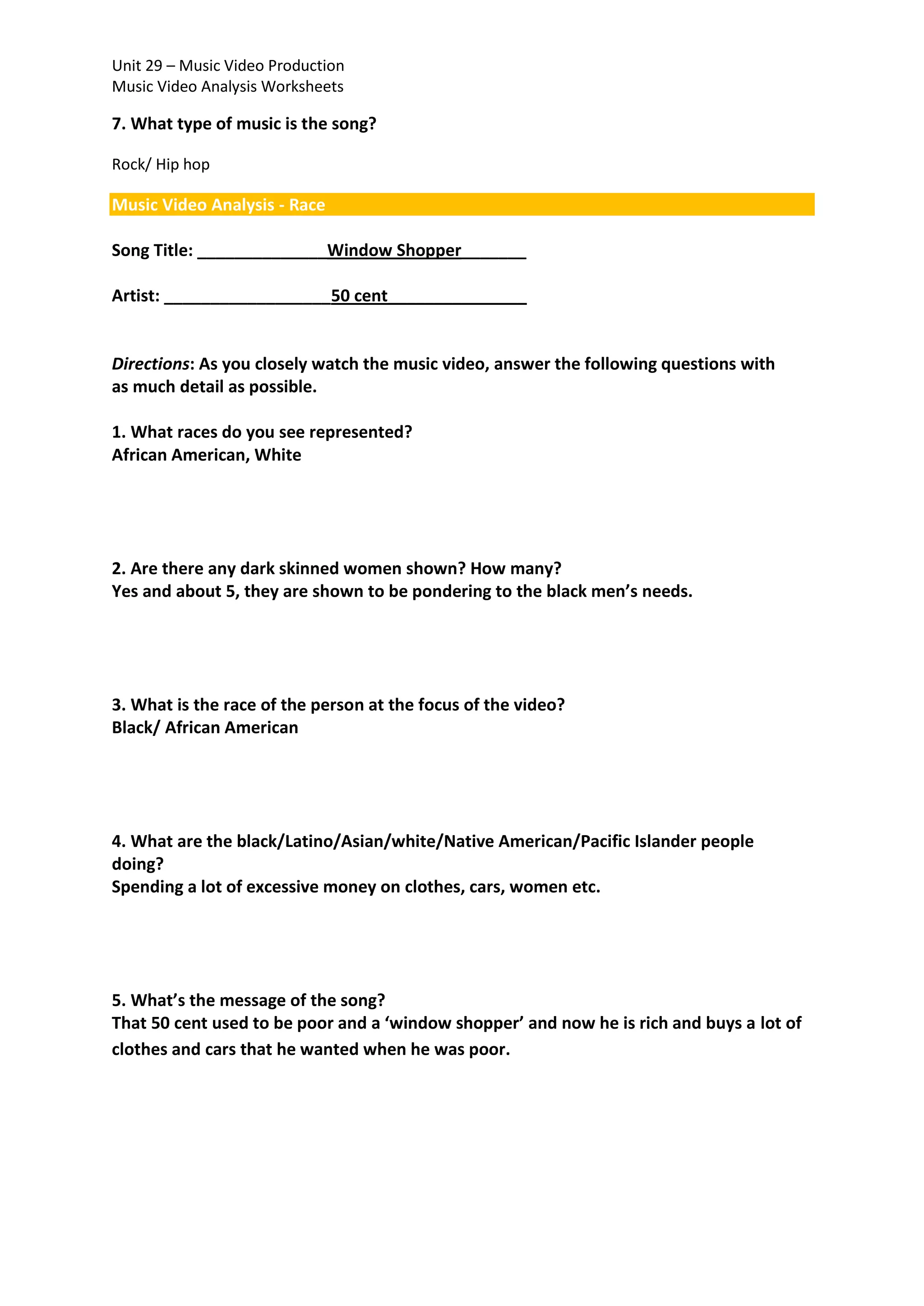 Music video analysis_worksheets_ms_word_version | PDF