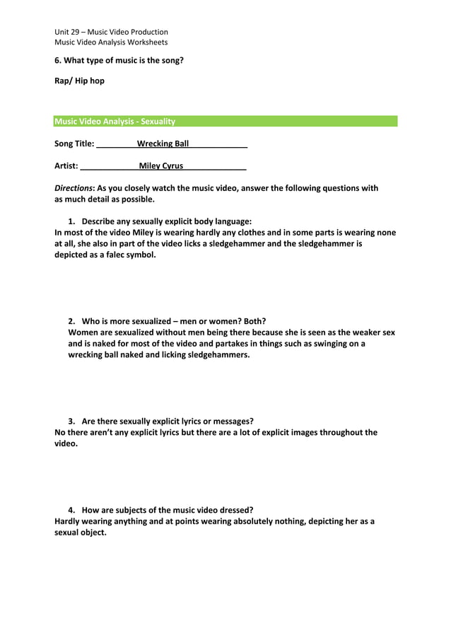 Music video analysis_worksheets_ms_word_version | PDF