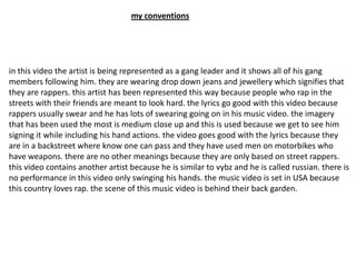 Music video conventions | PPT | Free Download