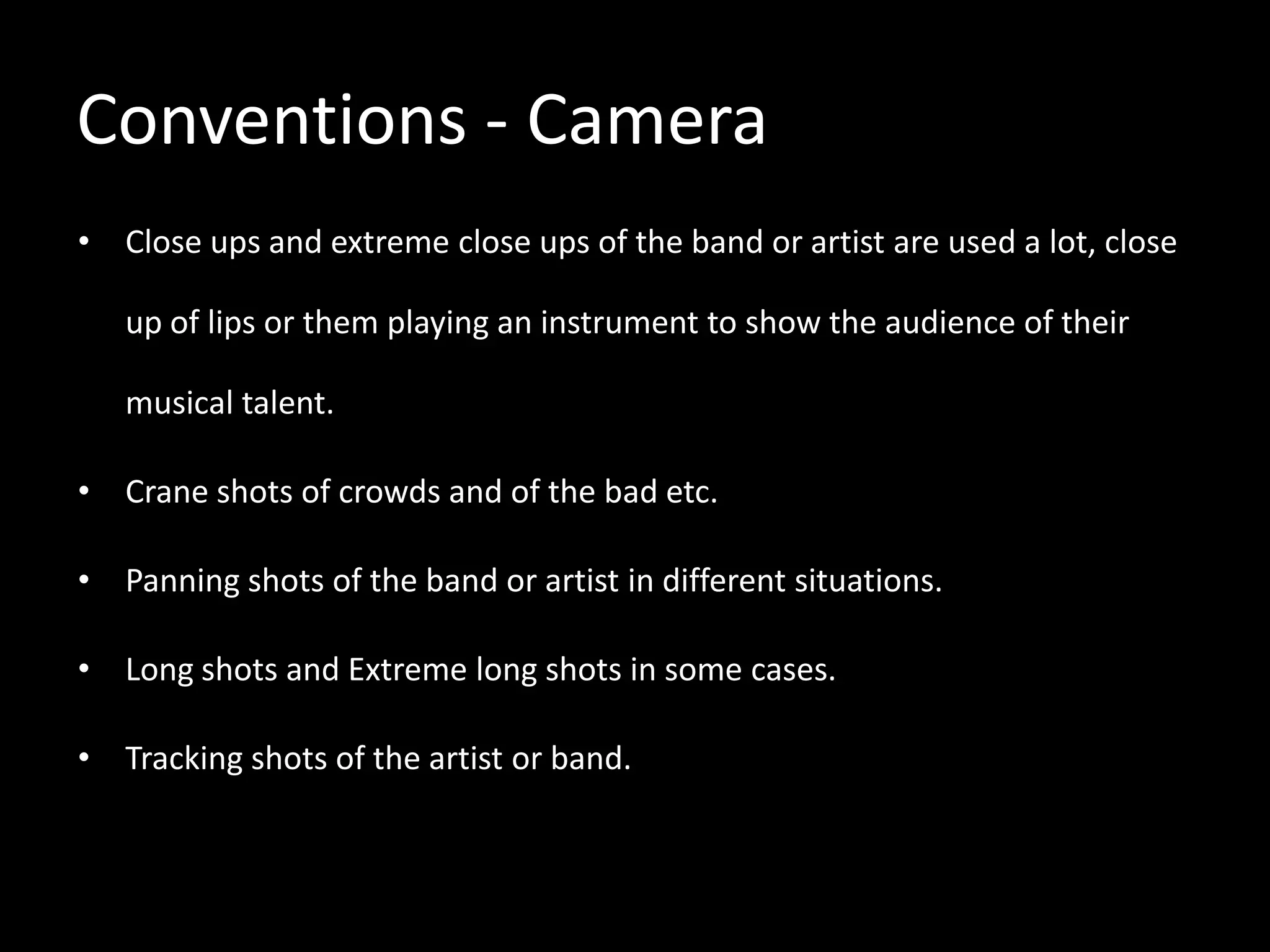Music video conventions | PPTX