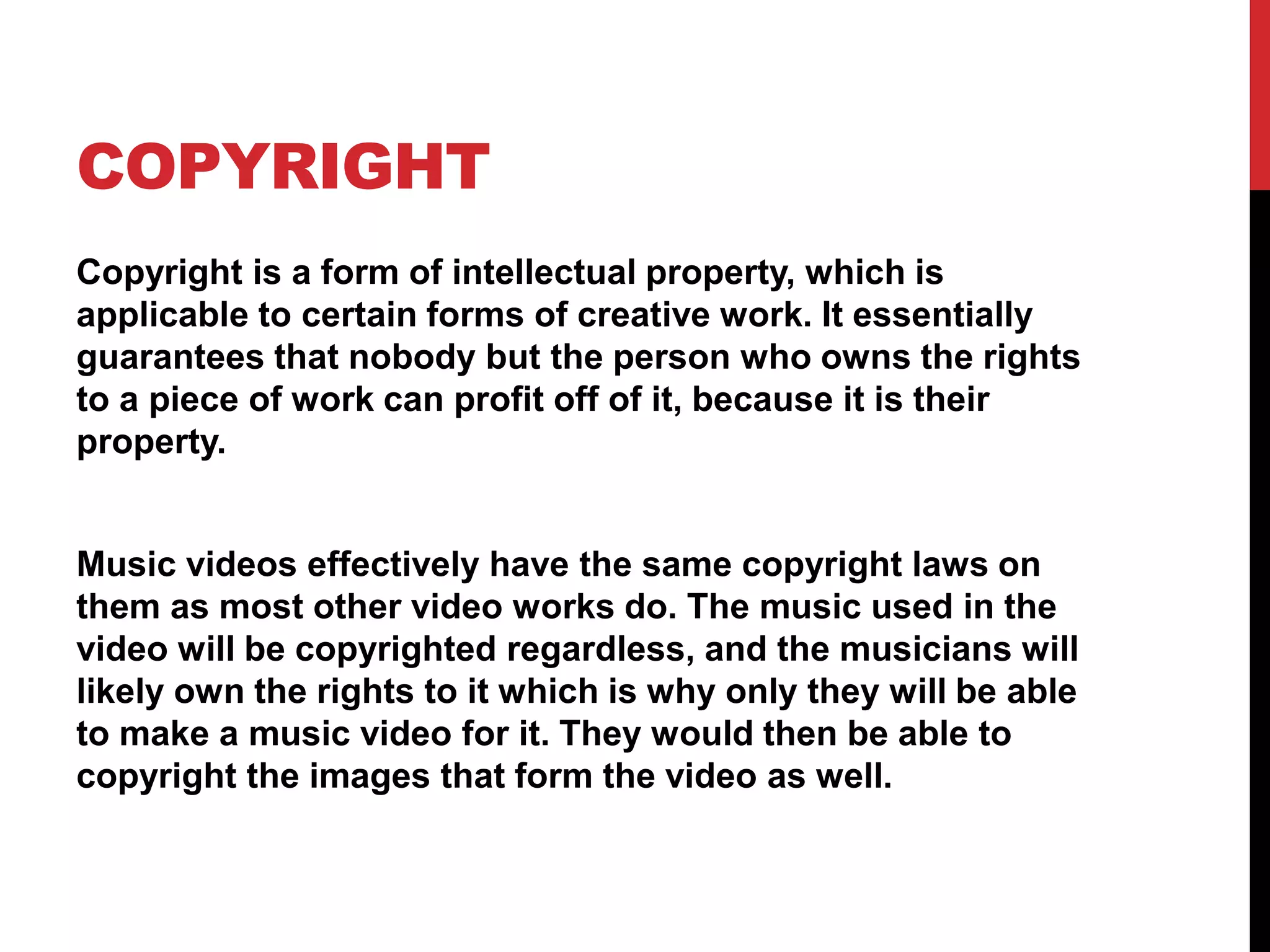 Music video copyright | PPT