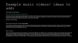 Music Video Coursework Inspiration and Ideas (1).pptx