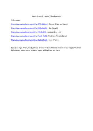 Music video examples | PDF