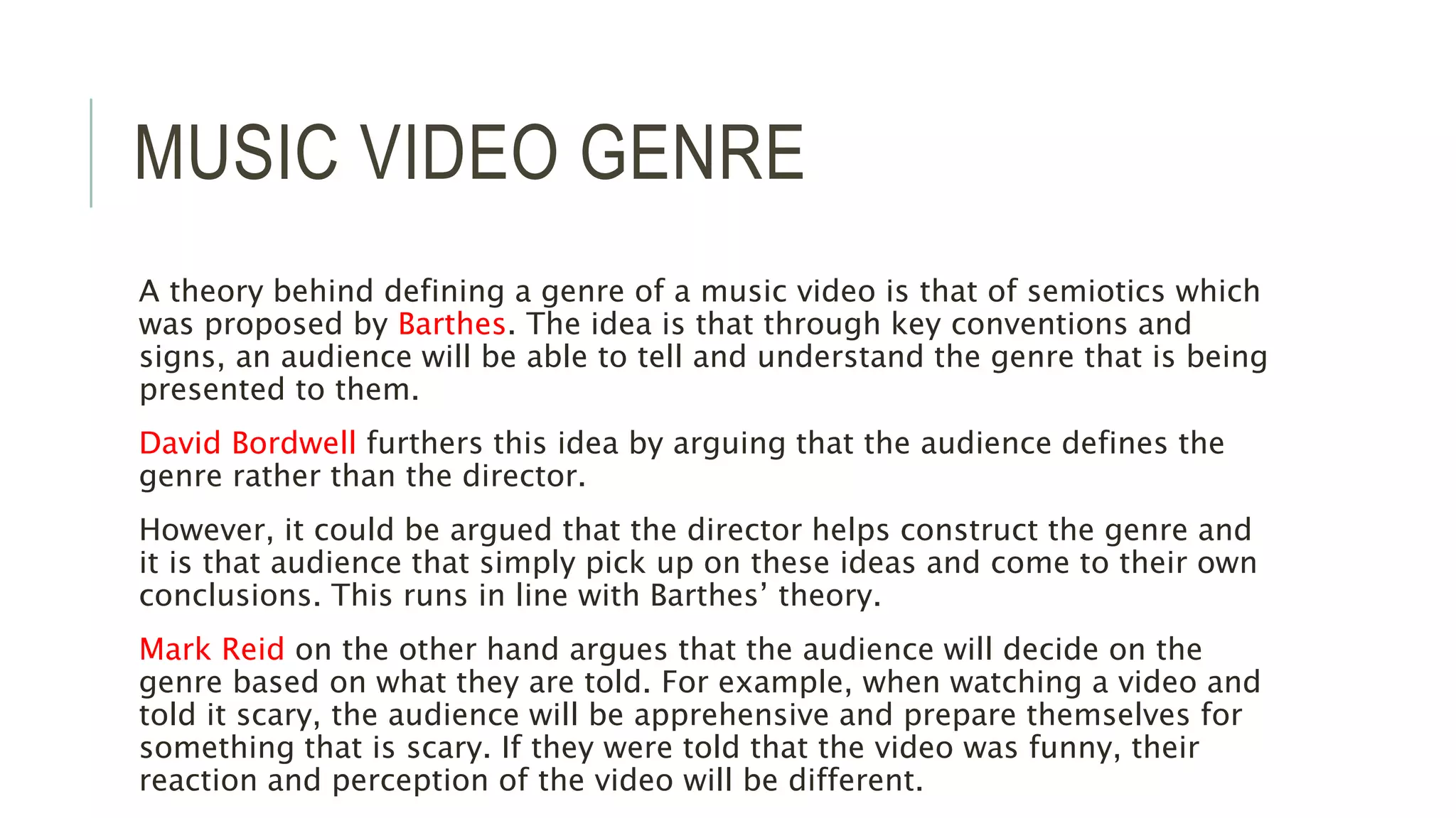 Music Video Genres | PPT