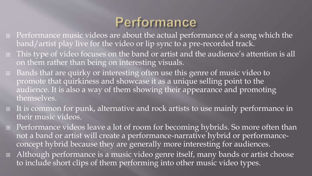 Music video genres 1 | PPT
