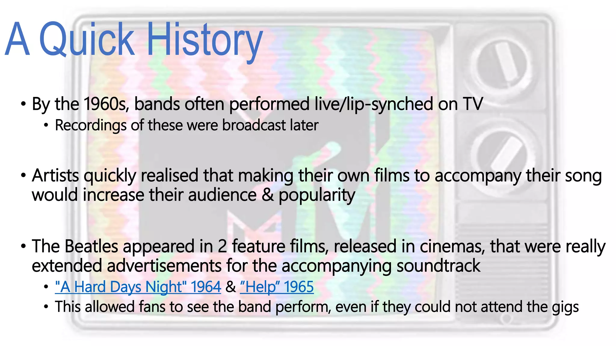 Music video history | PPT