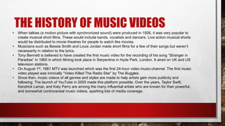 Music video history presentation | PPT