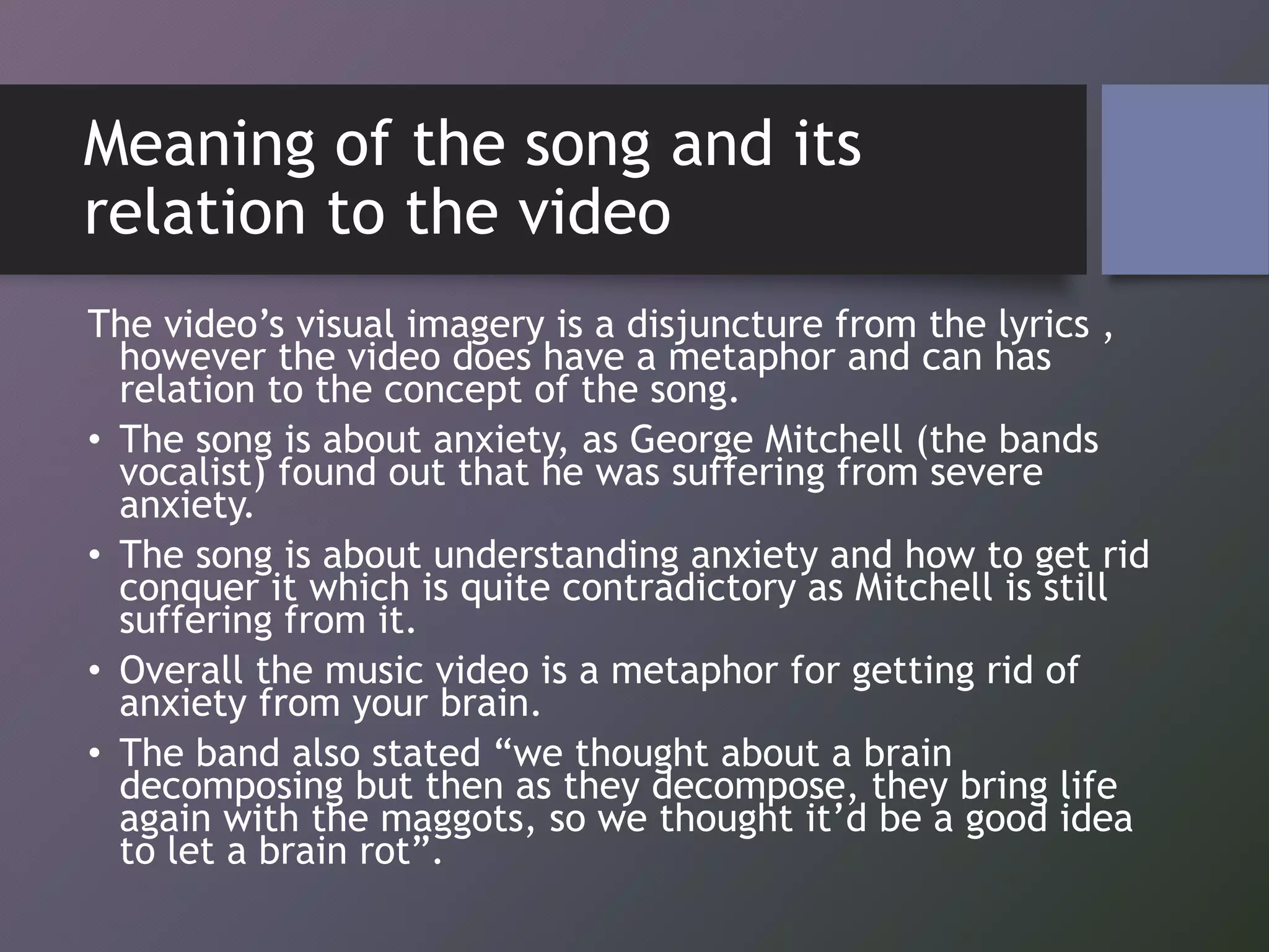 Music video inspiration – ‘nerve ending’ | PPT | Free Download