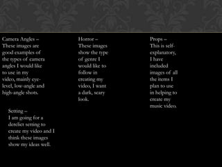 Music video mood board | PPTX