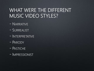 Music video performance | PPT