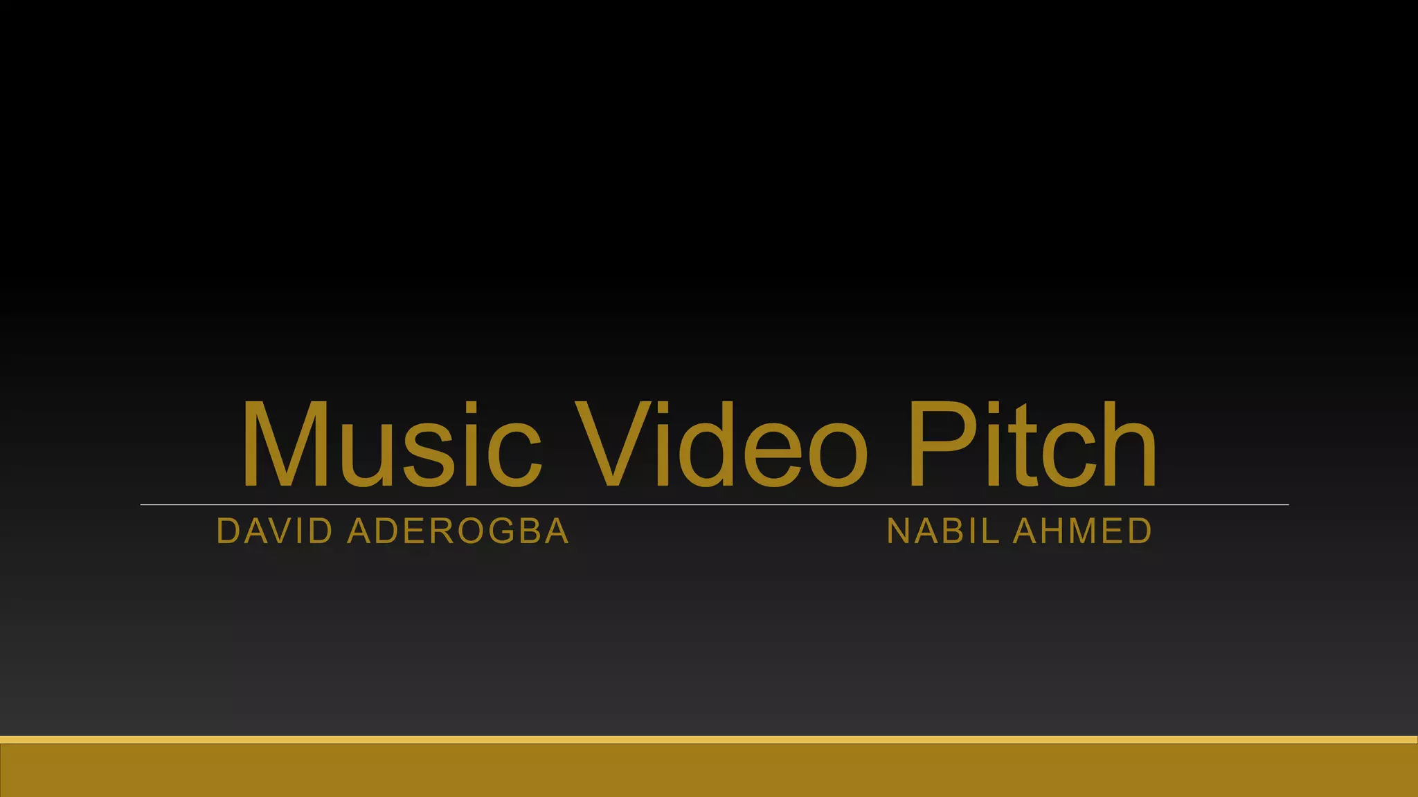 Music video pitch | PPT