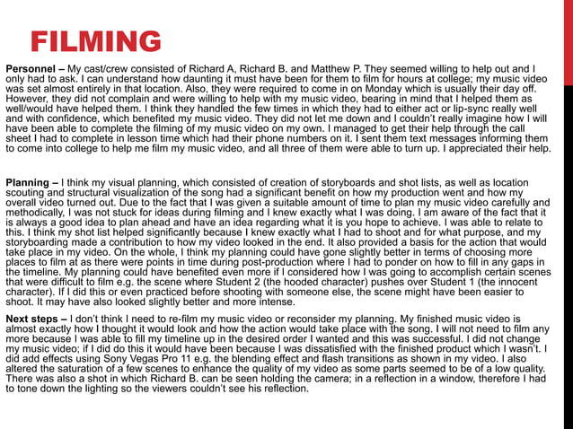 Music video production log template rh | PPT