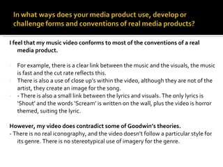 Music video project presentation | PPT | Video Production | Content ...