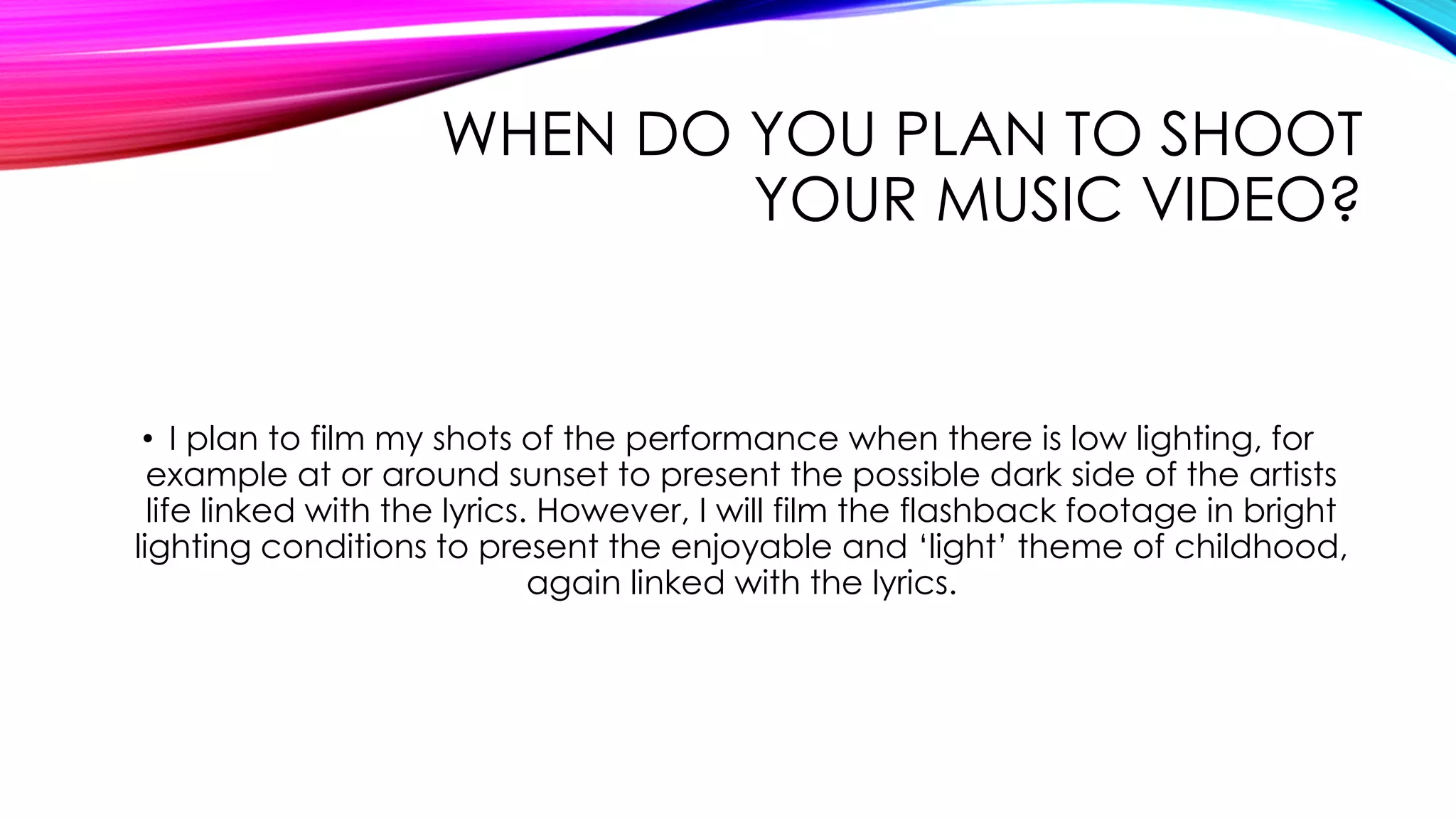 Music video proposal powerpoint | PDF